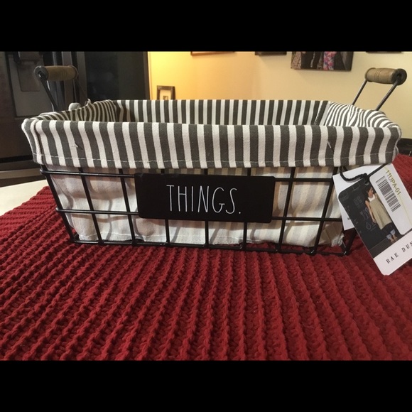 Rae Dunn | Accents | Nwt Rae Dunn Things Basket W Liner | Poshmark